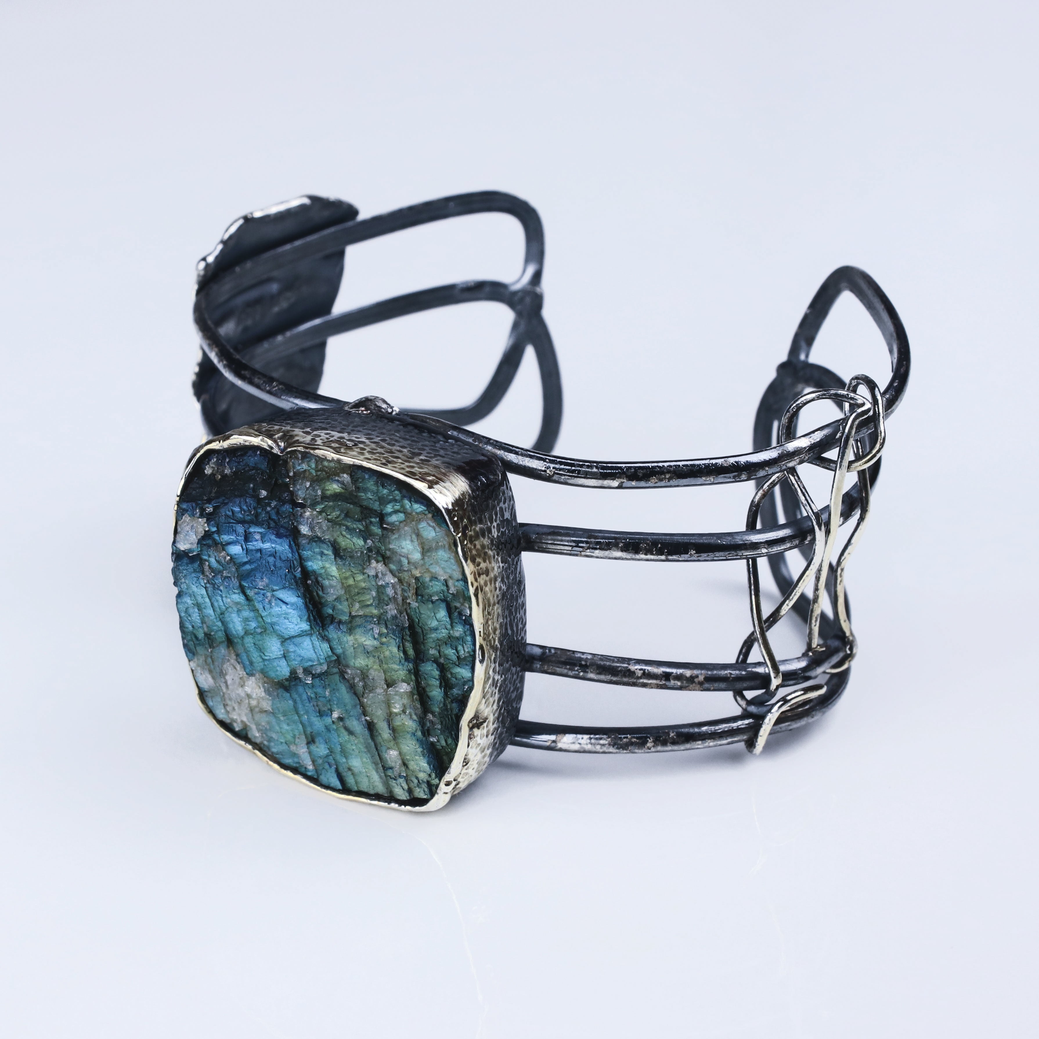 Pulsera Rígida FourLines – Plata Luz